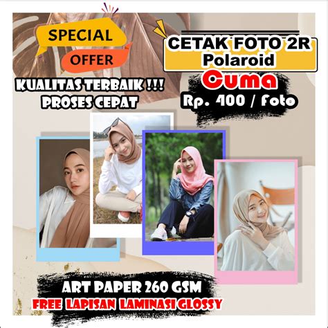 Jual POTO POLAROID CETAK FOTO 2R MURAH PROSES CEPAT BISA COD Polaroid Custom Foto Folaroid