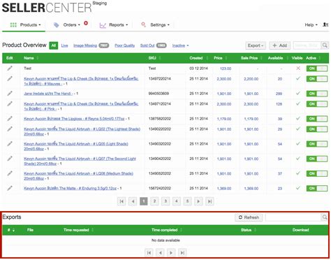 Export Manager Seller Center Admin Guide