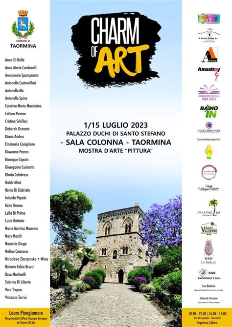 Mostra Collettiva Di Pittura Al Palazzo Duchi Di Santo Stefano Di Taormina Curata Da Charm Of