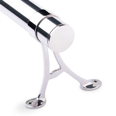 Floor Mount Foot Rail Bracket Polished Stainless Steel 2 Od