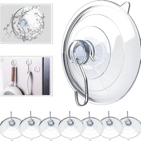 Kraoden Suction Cup Hooks Small Clear Shower Suction Hooks Heavy Duty