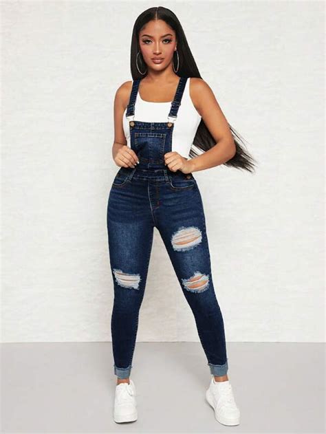 Shop Denim Overalls Trendy Fashion Denim Shein Usa