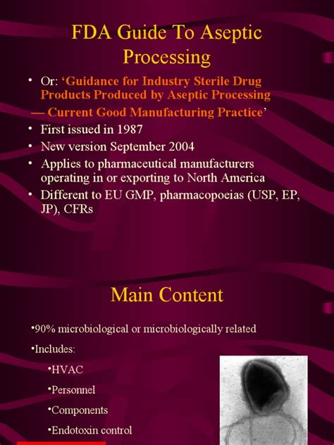 Fda Guide To Aseptic Processing Download Free Pdf Chemistry Nature