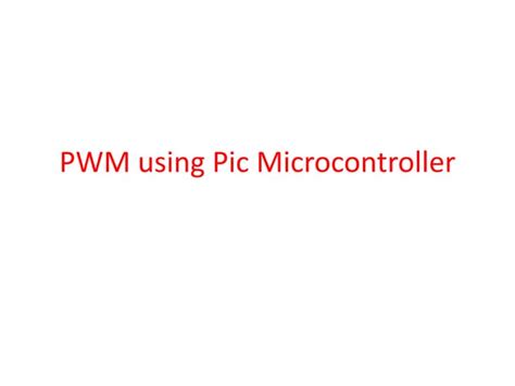 Pwmpuls Width Modulation Chapterespptx Computer Peripherals Computing