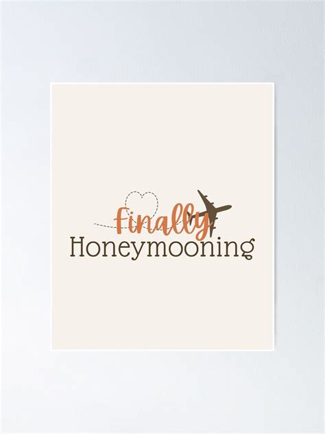Póster Finalmente Luna De Miel Recién Casados Prometida Esposo Y