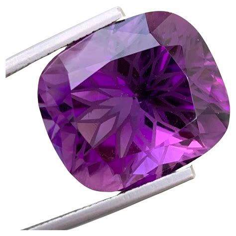 Huge 20 60 Carat Natural Loose Dark Purple Amethyst Cushion Shape