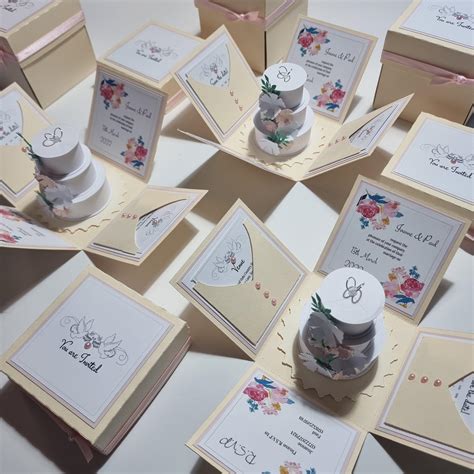 Bohemian Bespoke Exploding Wedding Invitations Exploding Box Co