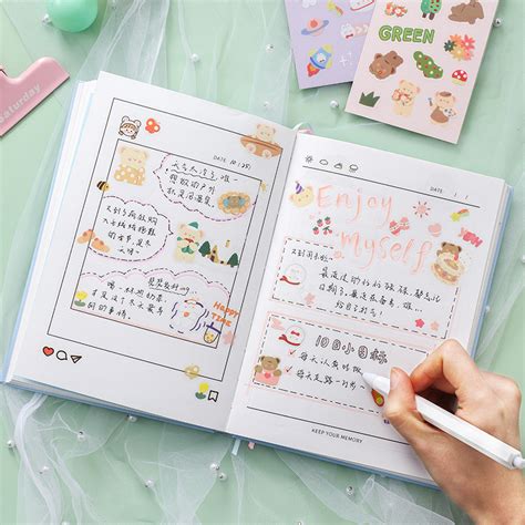 สติกเกอร์ ลายการ์ตูน สำหรับตกแต่งสมุด ไดอารี่ Diy Wanglin5577 Th Thaipick