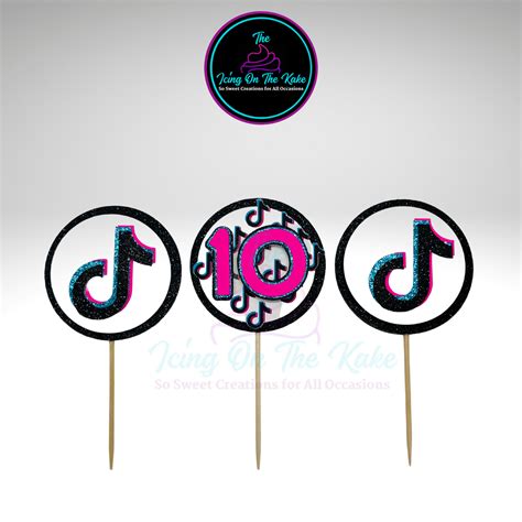 Tik Tok Cupcake Toppers Tik Tok Birthday Party Topperstik Tok Social The Icing On The Kake