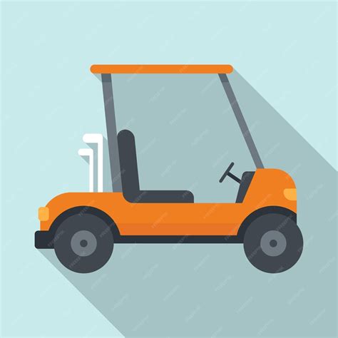 Premium Vector Golf Cart Drive Icon Flat Illustration Of Golf Cart