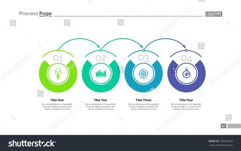 Process Chart Slide Template Stock Vector Royalty Free 706959568 Shutterstock
