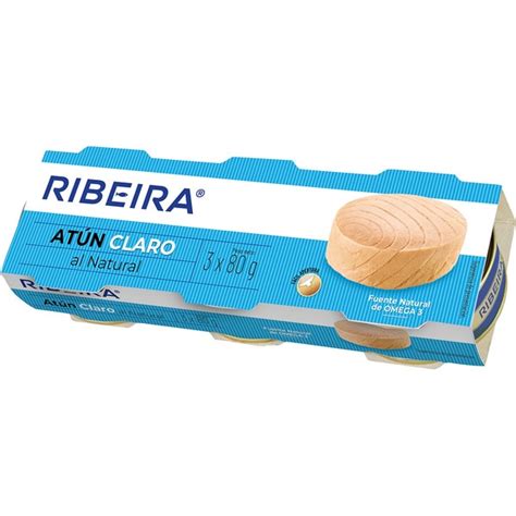 Atún claro al natural pack latas g neto escurrido RIBEIRA Supermercado El Corte Inglés