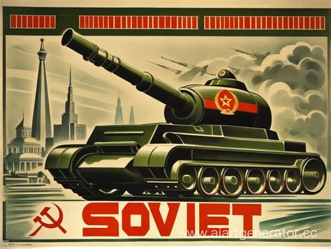 Iconic Soviet Propaganda Poster Depicting Unity And Strength Ai Art