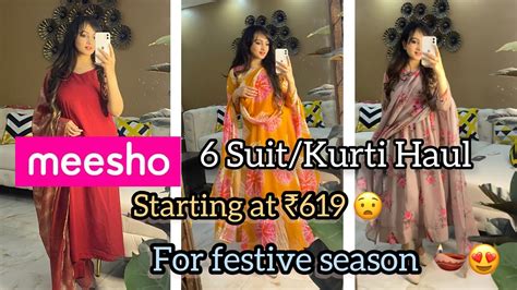 Meesho Haul 😍 Meesho Suitkurti Haulfestive Season Honest Review