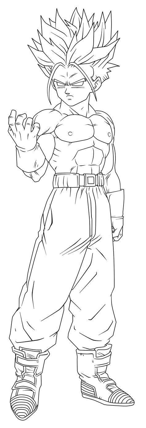 Future Trunks Lineart By Obsolete00 On Deviantart