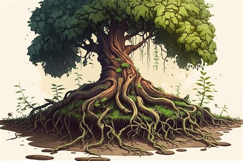 Premium Ai Image Enormous Tree And Root
