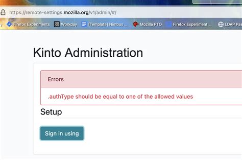 Authtype Should Be Equal To One Of The Allowed Values Error On Login