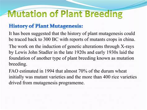 Mutation Of Plant Breeding Pptx Gardening Home And Garden