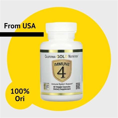 Promo California Gold Nutrition Immune 4 Immune System Support 60