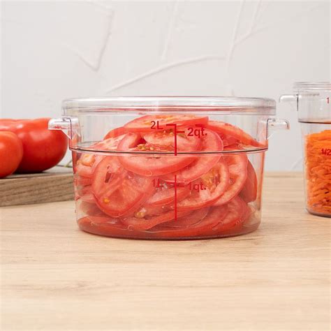 Met Lux Round Clear Plastic Food Storage Container Lid Fits 2 And 4