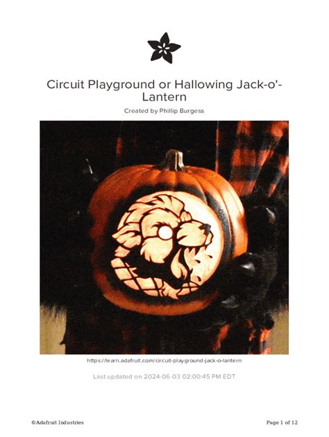 Fillable Online How Does It Workcircuit Playground Or Hallowing Jack O