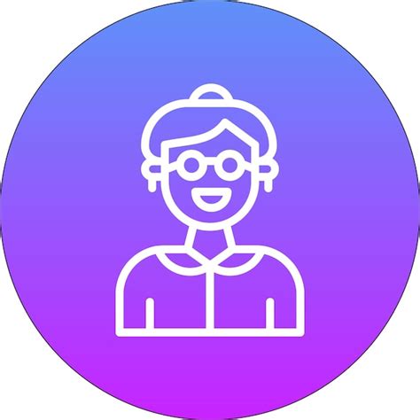가족 생활 아이콘 세트의 할머니 터 아이콘 일러스트레이션 프리미엄 벡터