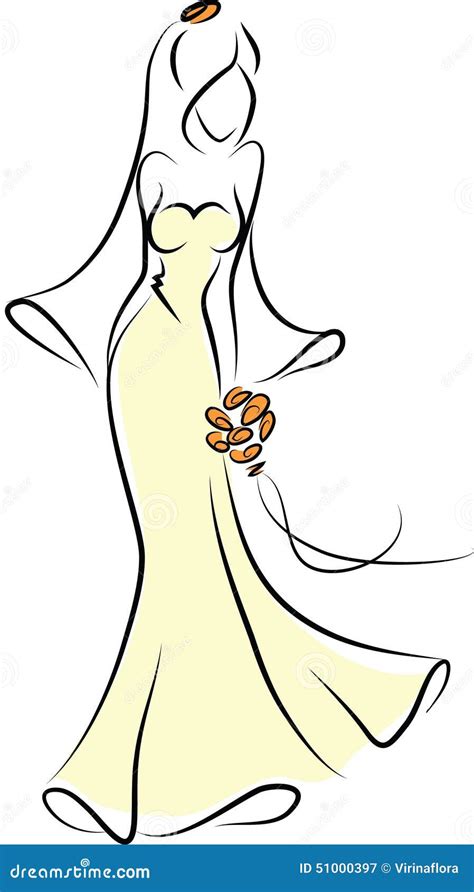 Siluetta Della Sposa E Dello Sposo Fondo Illustrazione Vettoriale