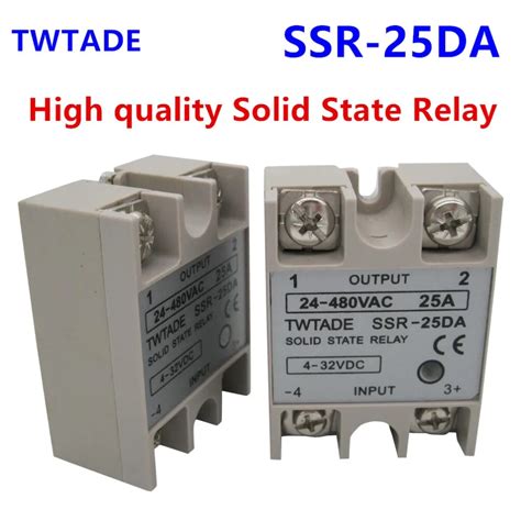TWTADE High Quality Single Phase Solid State Relay SSR 25DA 25A Module