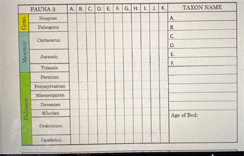Exercise 12 Index Fossils And Depositional Sequences