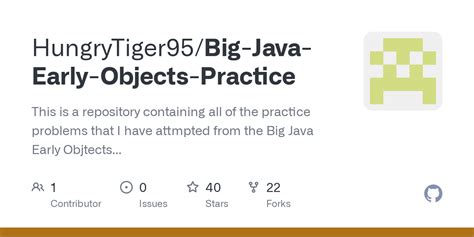 Github Hungrytiger Big Java Early Objects Practice This Is A