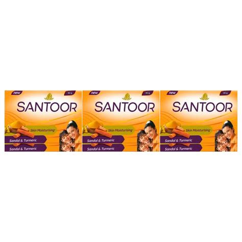 Santoor Sandal And Turmeric Soap 6x90gr Superb Hyper
