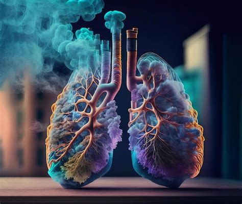 Premium Ai Image Lungs After Smoke Ai Generated
