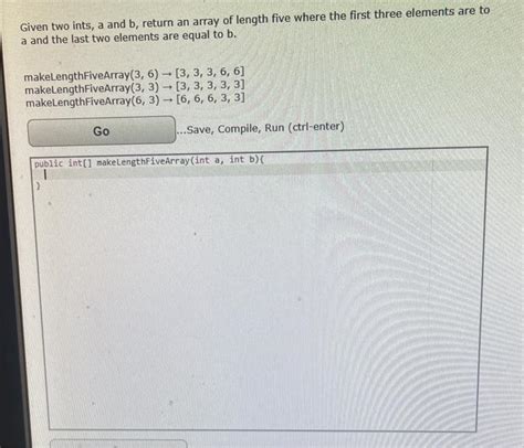 Solved Given An Int Num Return An Array Of Length Three