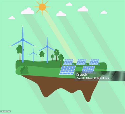 녹색 에너지 생태학 환경의 아이콘이있는 지구 벡터 일러스트 레이 션 0명에 대한 스톡 벡터 아트 및 기타 이미지 0명 개념 공장 산업 건물 Istock