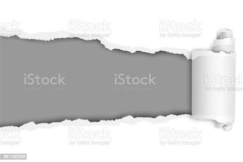 결과 창의 회색 배경으로 흰 종이의 시트에 구멍을 찢 어 벡터 템플릿 종이 디자인 0명에 대한 스톡 벡터 아트 및 기타 이미지 0명 가장자리 갈기갈기 찢어진 Istock