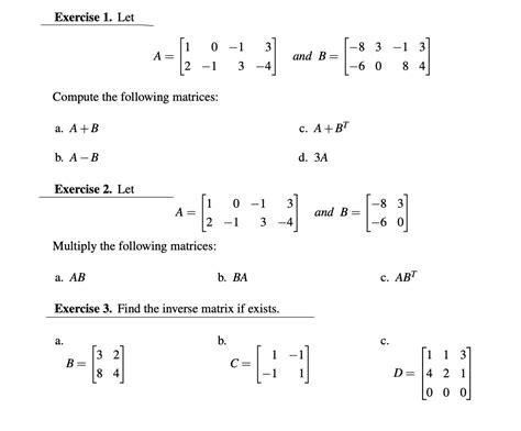 Solved Exercise 1 Let ſi 0 1 3 2 1 3 4 And B 1 8 3 1