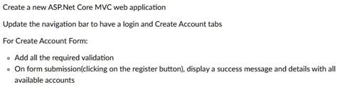 Create A New Aspnet Core Mvc Web Application Update The Navigation Bar