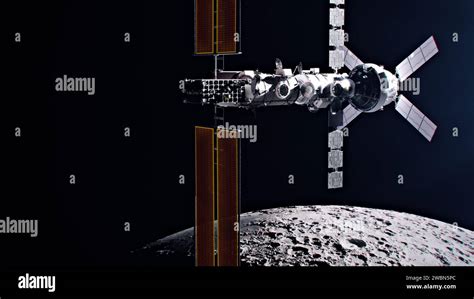 The Gateway Space Station Hosts The Orion Spacecraft And Spacexs Deep