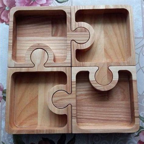 DXF Puzzle Nuts Tray Platter Digital Files DWG STL Ipt Fbx Vector