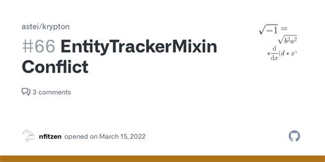 entitytrackermixin conflict · issue 66 · astei krypton · github