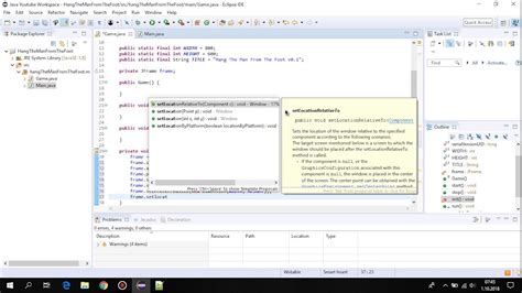 Java Game Programming Hangman Part 1 Youtube