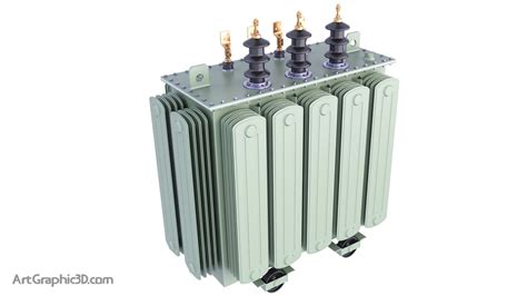 Three Phase Distribution Transformer 3d Model Download