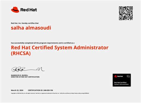 Rhcsa Redhat Linux Certification Salha Almasoudi