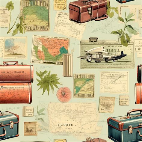 Seamless Travel Objects Background Free Stock Photo Public Domain Pictures