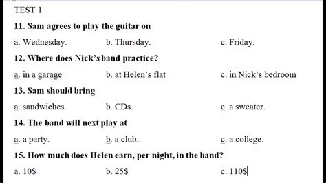 K5 Test 1 Part 3 Youtube