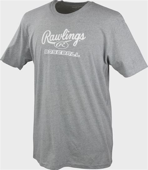 Rawlings Gray Script Baseball T Shirt Adult And Youth Rawlings