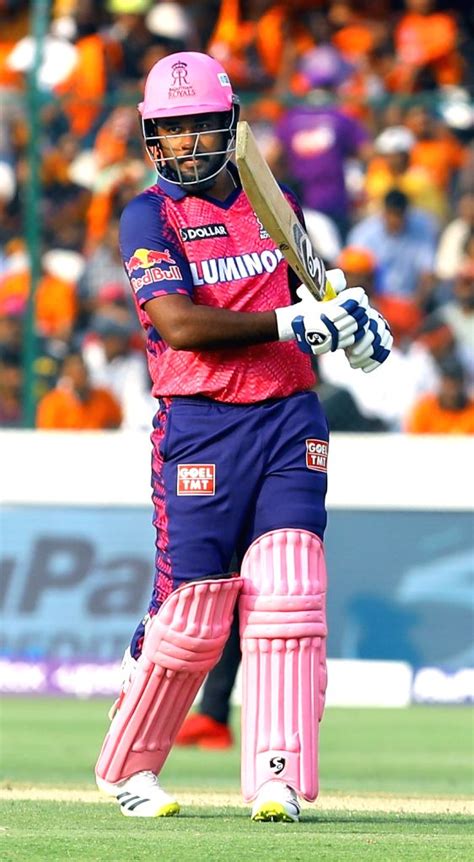 Hyderabad Rrs Captain Sanju Samson Plays A Shot During The Ipl 2023