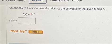 Solved Use The Shortcut Rules To Mentally Calculate The