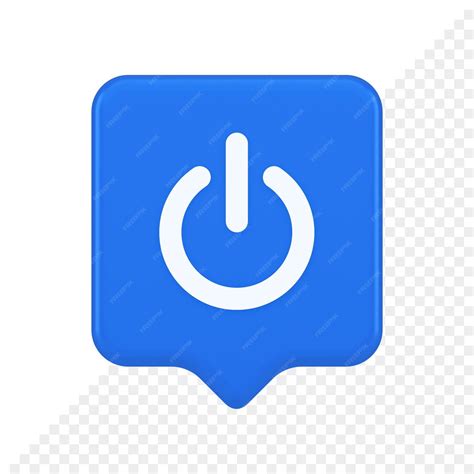 Premium Psd Shutdown Turn On Off Button Energy Switch Power Start