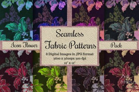 Seamless Fabric Textures Icon Flower Graphic By Arthitecture Home